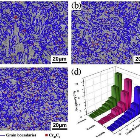 Grain Diameter Distribution And The Grain Boundaries Maps Of Three
