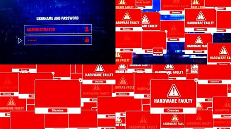 硬件故障警报警告错误屏幕上的弹出通知框。 4096x2160 高清视频素材下载 编号 11655241 影视包装 光厂 vj师网