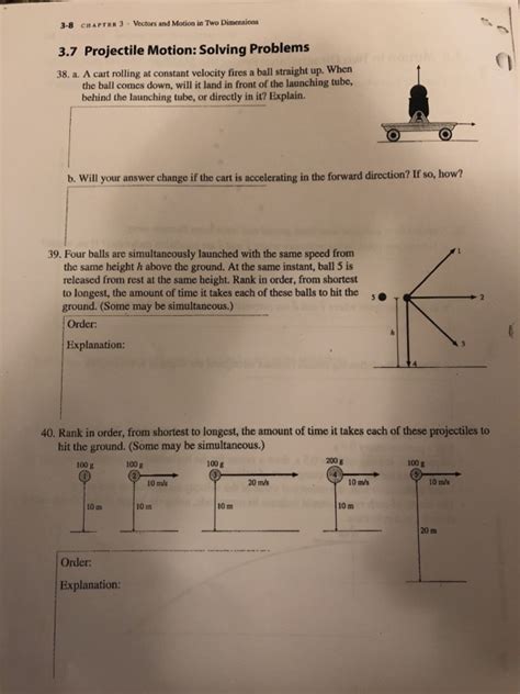 Solved 3 8 Chapter 3 Vectors And Motion In Two Dimensions