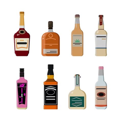 Liqour Bottle Vectors And Illustrations For Free Download Freepik