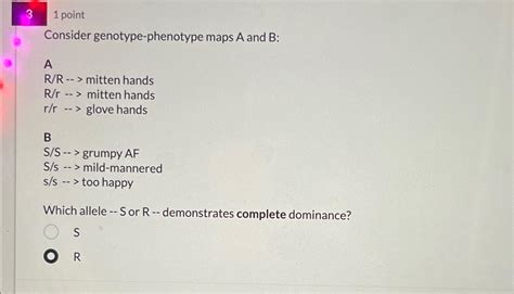 Solved 31 ﻿pointconsider Genotype Phenotype Maps A And