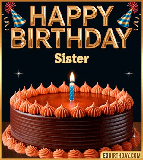 Happy Birthday Sister  🎂 Animated Images Wishes And Music 【27 S】