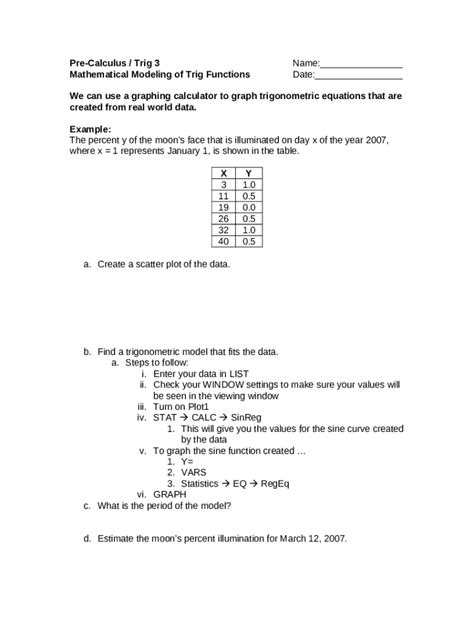Aleks Trig Equation For A Real World Situation Precalculus Doc Template Pdffiller