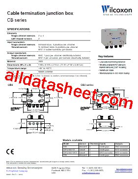 CB Datasheet PDF Amphenol Wilcoxon Sensing Technologies