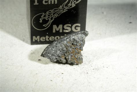 Tarda Carbonaceous Chondrite Meteorite Fragment Weighing 0 14g Oriented 60 Fusion Crust