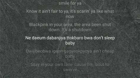 Blackpink Shut Down Lyrics Video Youtube