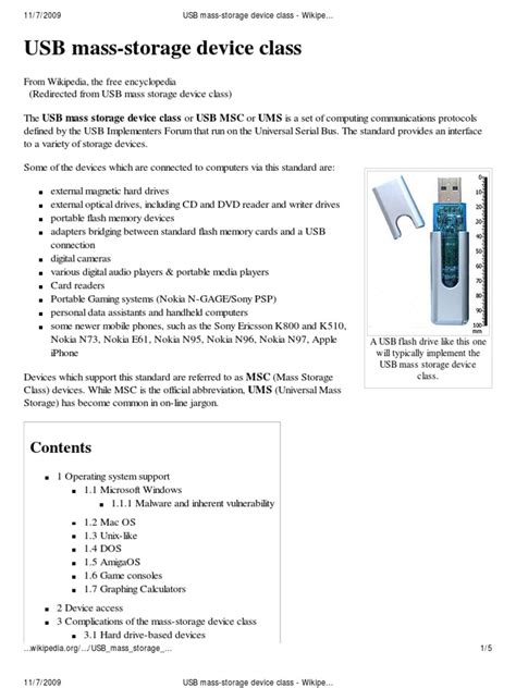 Usb Mass Storage Device Class Wikipedia The Free Encyclopedia Pdf Usb Flash Drive File