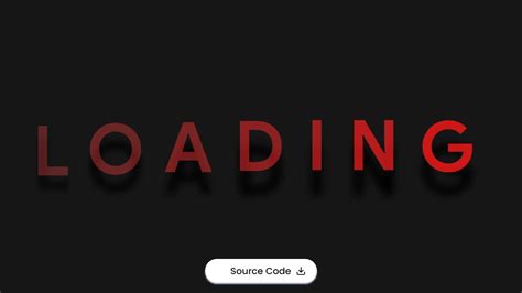 Floating Text Loading Animation Html Css Text Loader Effect Youtube