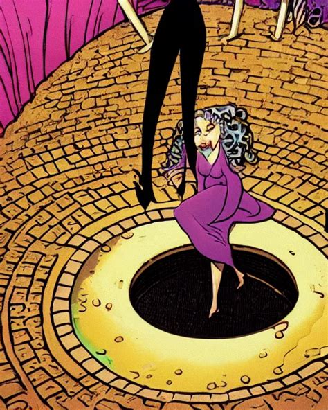Attractive Babe Woman Cautiously Peering Into Manhole Stable Diffusion OpenArt