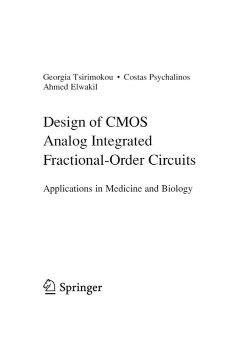 Pdf Design Of Cmos Analog Integrated Fractional Order Circuits
