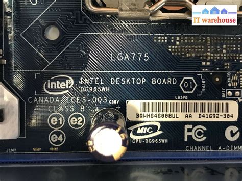 Intel Media Series Desktop Board Dg965wh Motherboard W C2d 6300 Cpu T It Warehouse Vancouver