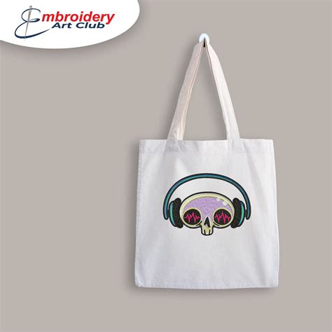 Musical Skull Embroidery Designs Skull Machine Embroidery Etsy
