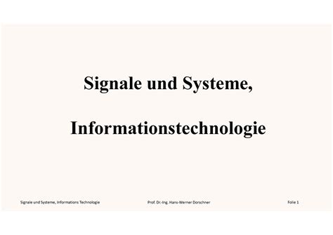 DSP Folien Lecture Notes Warning TT Undefined Function Signale Und Systeme