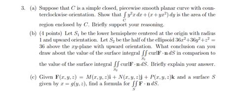 Solved с 3 a Suppose that C is a simple closed piecewise Chegg com