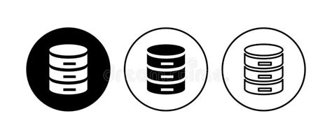 Icono De Base De Datos Icono De Vector De Base De Datos Ilustración Del Vector Ilustración