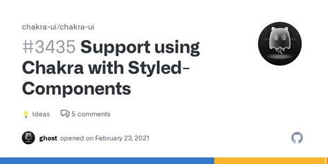Support Using Chakra With Styled Components Chakra Ui Chakra Ui Discussion GitHub