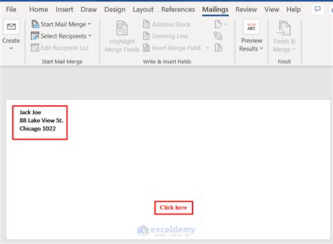 How To Mail Merge From Excel To Word Envelopes 2 Methods