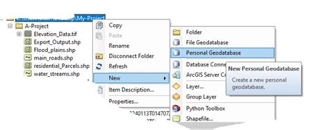 Creatingapersonalgeodatabaseinarcgis Gis Geodatabase Mustafe