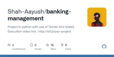 Github Shah Aayushbanking Management Project In Python With Use Of Tkinter Gui Toolkit