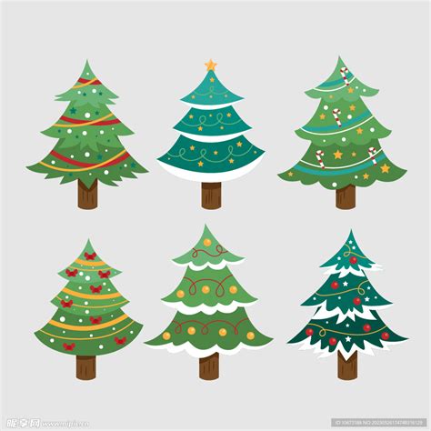 圣诞树卡通设计图卡通设计广告设计设计图库昵图网