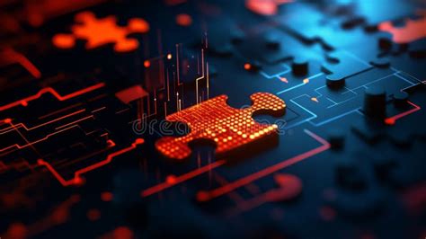 Intelligent Algorithm Solving Puzzle With Falling Pieces Conceptual Image Of An Algorithm