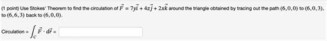 Solved Point Use Stokes Theorem To Find The Circulation Chegg