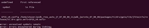 tda4vm build gpio error processors forum processors ti e2e