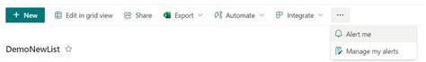 Understanding Alert Feature In Sharepoint List