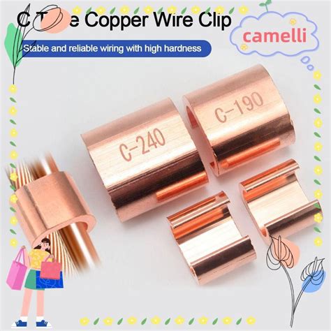 Camelli Wire Connector C Type Copper Copper Wire Clip C Type Clip Buckle Terminal Clamp Wire
