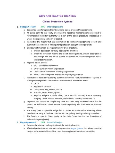 Wipo And Related Treaties Pdf Patent Trademark