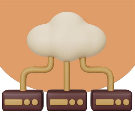 3d Illustration Cloud Server Premium Psd