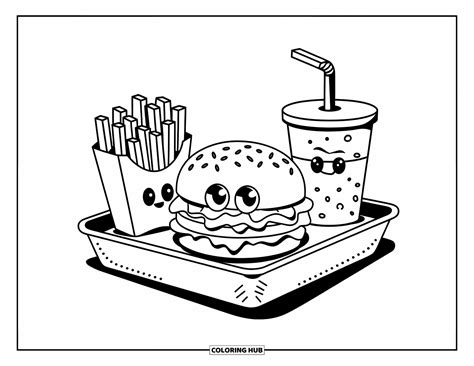 55 Dibujos De Hamburguesas Para Colorear Para Niños Y Adultos Gratis