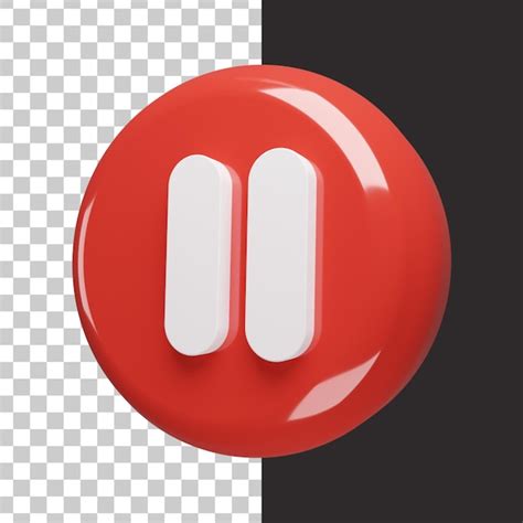 Premium Psd Pause Icon In 3d Rendering
