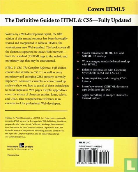 Html And Css The Complete Reference Fifth Edition 2010 Powell