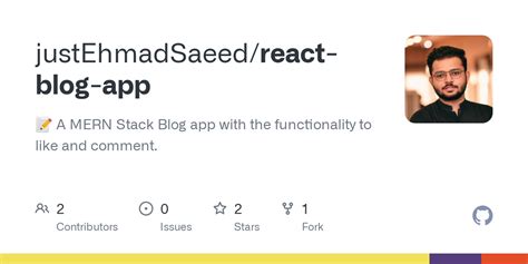 Github Justehmadsaeedreact Blog App 📝 A Mern Stack Blog App With