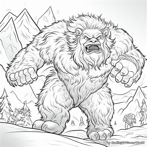 Yeti Coloring Pages Free And Printable