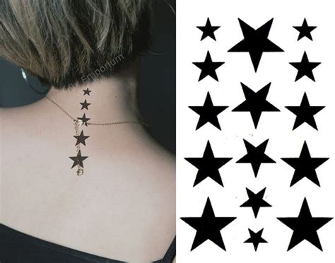 Neck Star Tattoos For Men