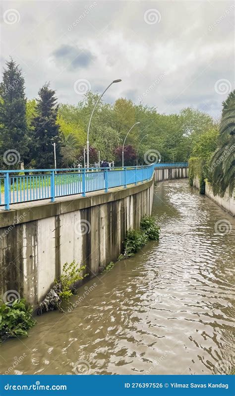 Drainage Tunnel That Drains Water From The Slopes To Prevent Landslides Editorial Image