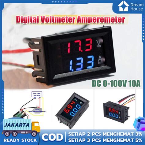 Dalam Stok Dikirim Dari Jakarta Digital Voltmeter Amperemeter VoltMeter DC Digital Mini DC 0
