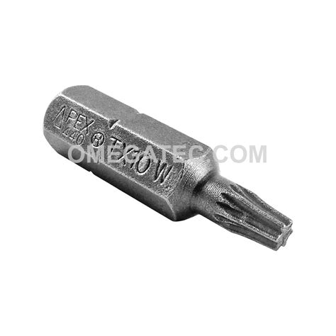 Apex T 10 Torx Insert Bit 1 4 Hex Drive 440 TX 10 W
