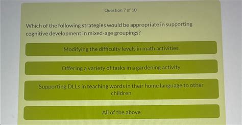 solved question 7 ﻿of 10which of the following strategies