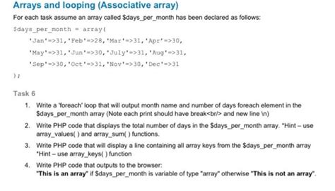 Solved Arrays And Looping Associative Array For Each Task