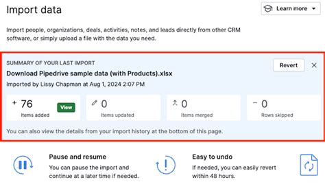 Importing Data Into Pipedrive With Spreadsheets Knowledge Base Pipedrive