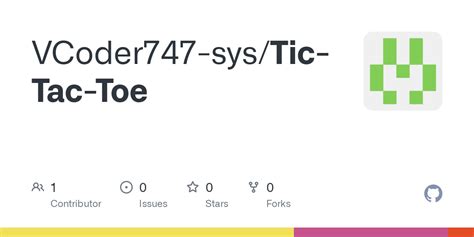 GitHub VCoder Sys Tic Tac Toe