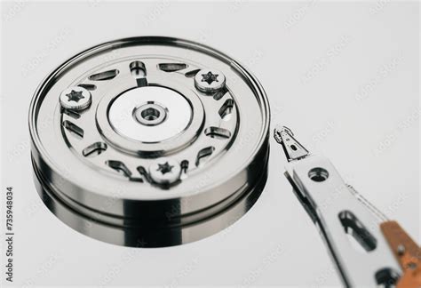 Hard Drive Isolated On White Background Hdd Major Components Of A 3 5 Inch Sata Hard Disk
