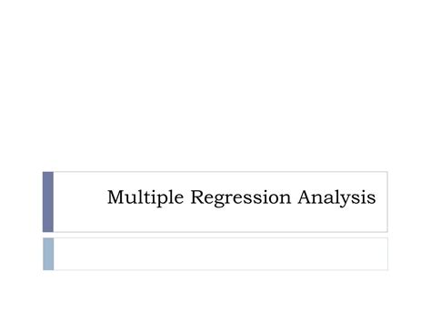 PPT Multiple Regression Analysis PowerPoint Presentation Free Download ID