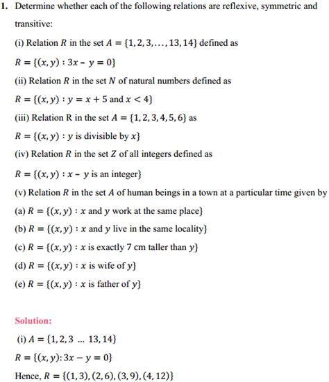 Ncert Solutions For Class 12 Maths Chapter 1 Relations And Functions Ex 11