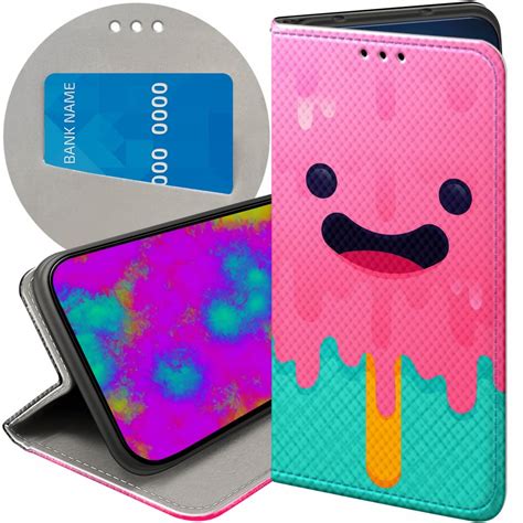 ETUI Z KLAPKĄ DO SAMSUNG GALAXY S WZORY CANDY CUKIERKI SŁODYCZE SŁODKIE Samsung Electronics