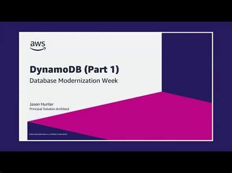 DynamoDB Its Purpose Main Features And Key Concepts Jason Hunter AWS Events YouTube