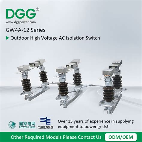 Dgg Gw4a 12 High Medium Voltage Isolator Grounding Switch For